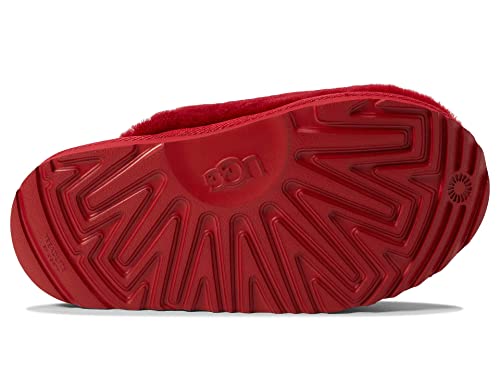 UGG Unisex-Child Fluff Yeah Clog Slipper, Samba Red, 11 Little Kid