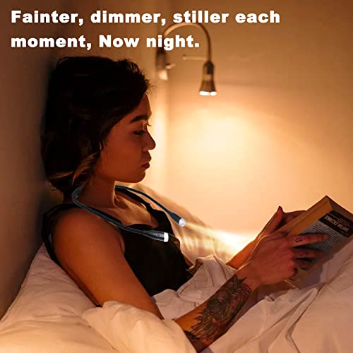 Book Light, Book Light for Reading in Bed, Fast Recharge, Neck Reading Light Slim with 3 Modes, Super Flexy, Hands Free Versatile Neck Light, Up to 70 Hours.Gift for Knitting, Sewing, Camping. (Black)