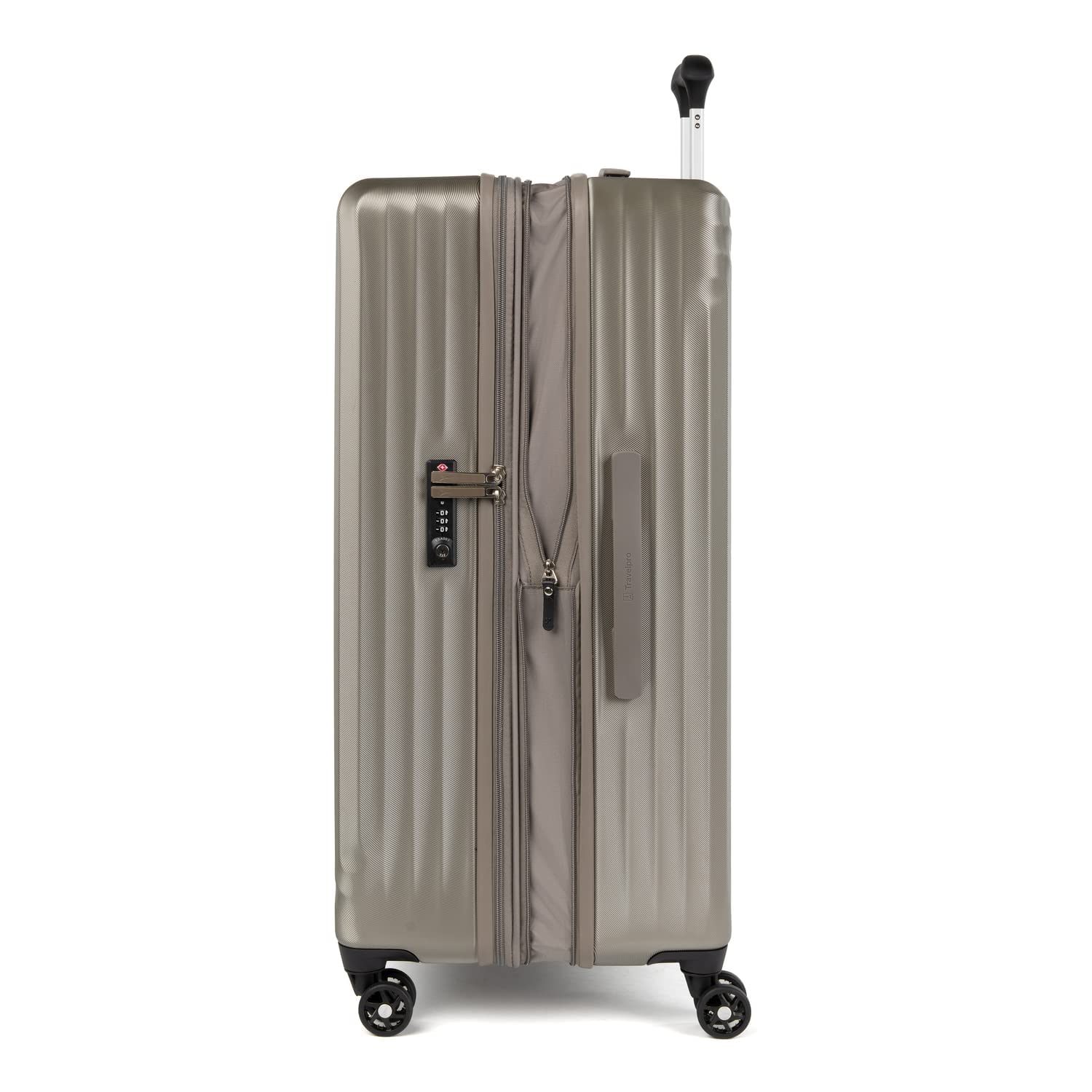 Travelpro Maxlite Air Hardside Expandable Checked Luggage, 8 Spinner Wheels, Lightweight Hard Shell Polycarbonate Suitcase, Champagne, Checked Large 28-Inch