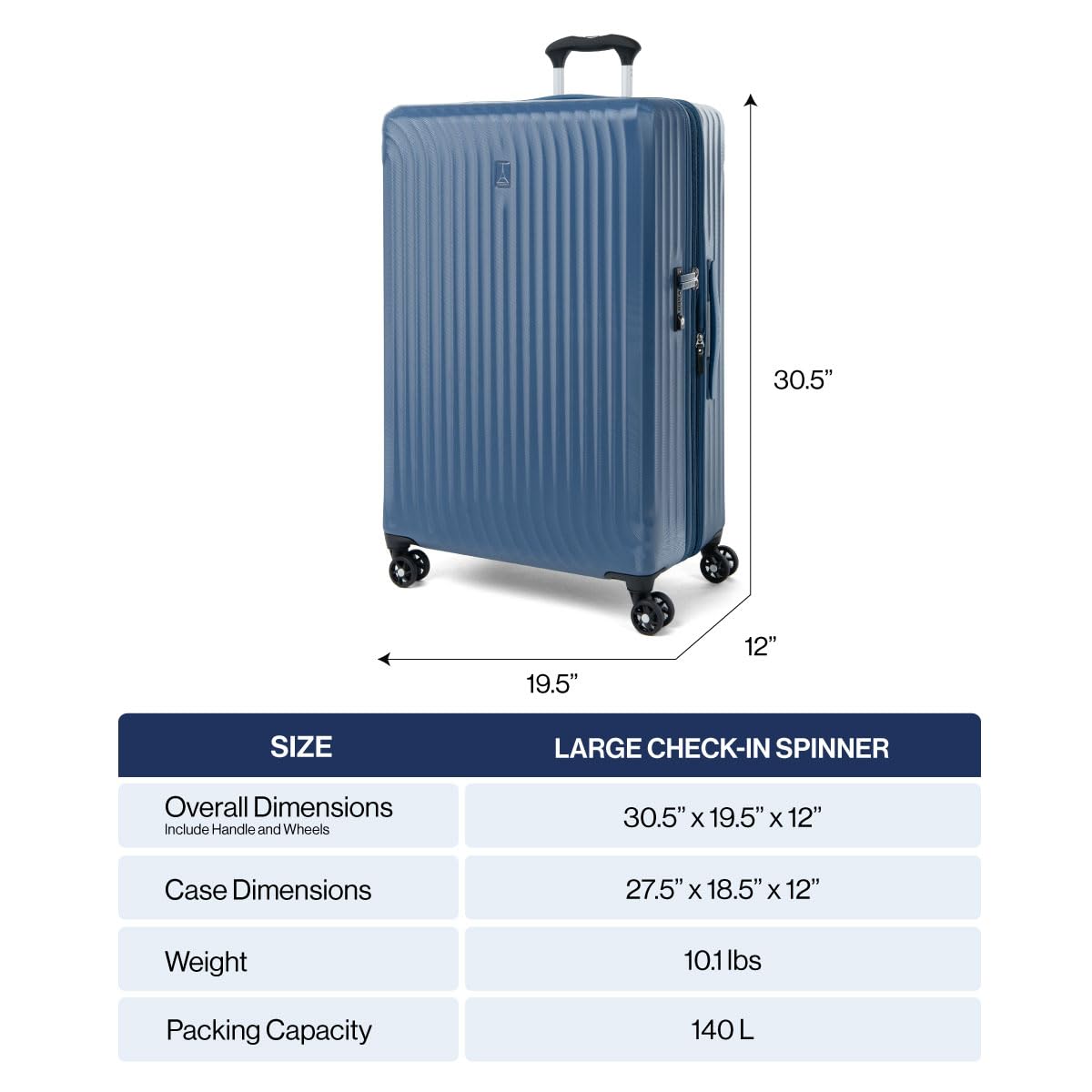 Travelpro Maxlite Air Hardside Expandable Checked Luggage, 8 Spinner Wheels, Lightweight Hard Shell Polycarbonate Suitcase, Champagne, Checked Large 28-Inch