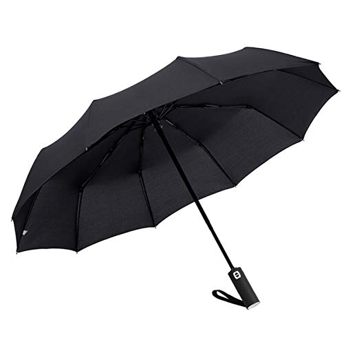Ateupom Rain Umbrella, 12 Ribs 39 inch Auto Open/Close Windproof Umbrella, Waterproof Travel Umbrella, Portable Umbrellas Folding Backpack Umbrella with Ergonomic Handle