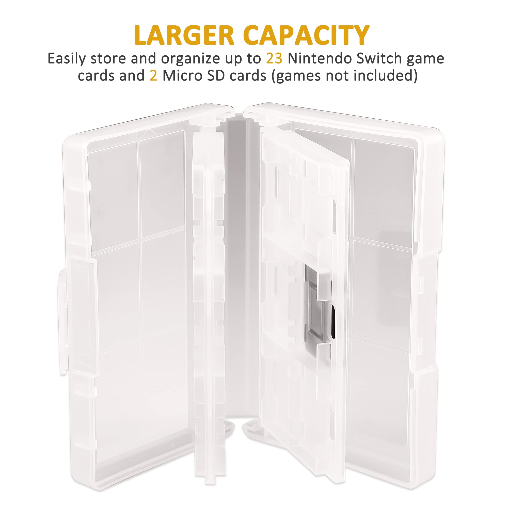 Xahpower Game Card Case Holder for Nintendo Switch, 24-in-1 Game Storage Case Compatible with Nintendo Switch/ Switch Lite/ Switch Oled Catridge Storage Box Black