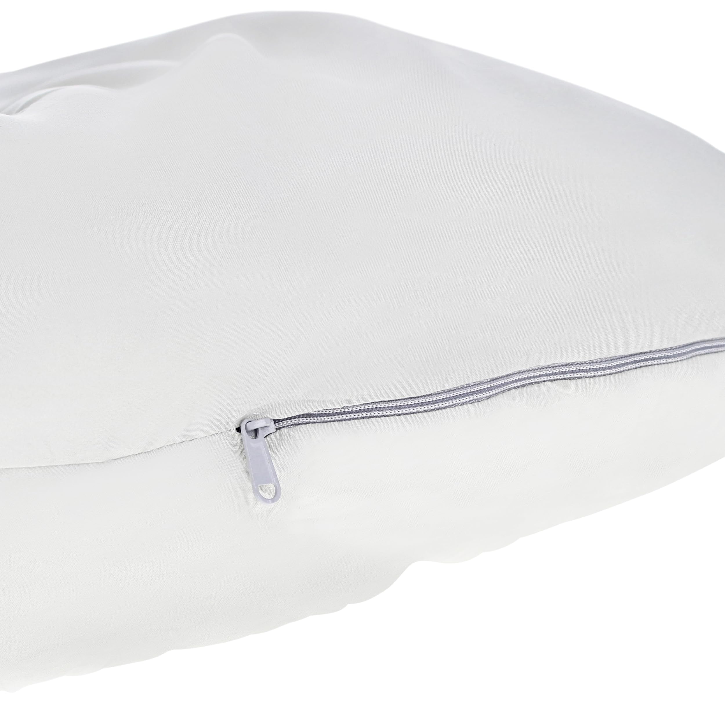 Acorn Baby Full Body Pillow - Light Gray 55 x 31in Firm Curved Body Pillow with Jersey Cover for Belly and Back Support