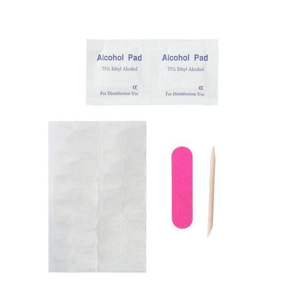 Aonet Press on Nails Short 24pcs Acrylic Fake Nails Red Black Gradient Matte Square False Nails Kit for Women Girls Full Cover Stick on Nails