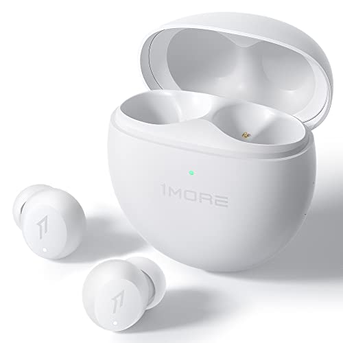 1MORE ComfoBuds Mini Hybrid Active Noise Cancelling Earbuds, in-Ear Headphones with Stereo Sound, Earbuds Wireless Bluetooth 5.2, Clear Calls, Wireless Charging, Soothing Sound, Waterproof, White