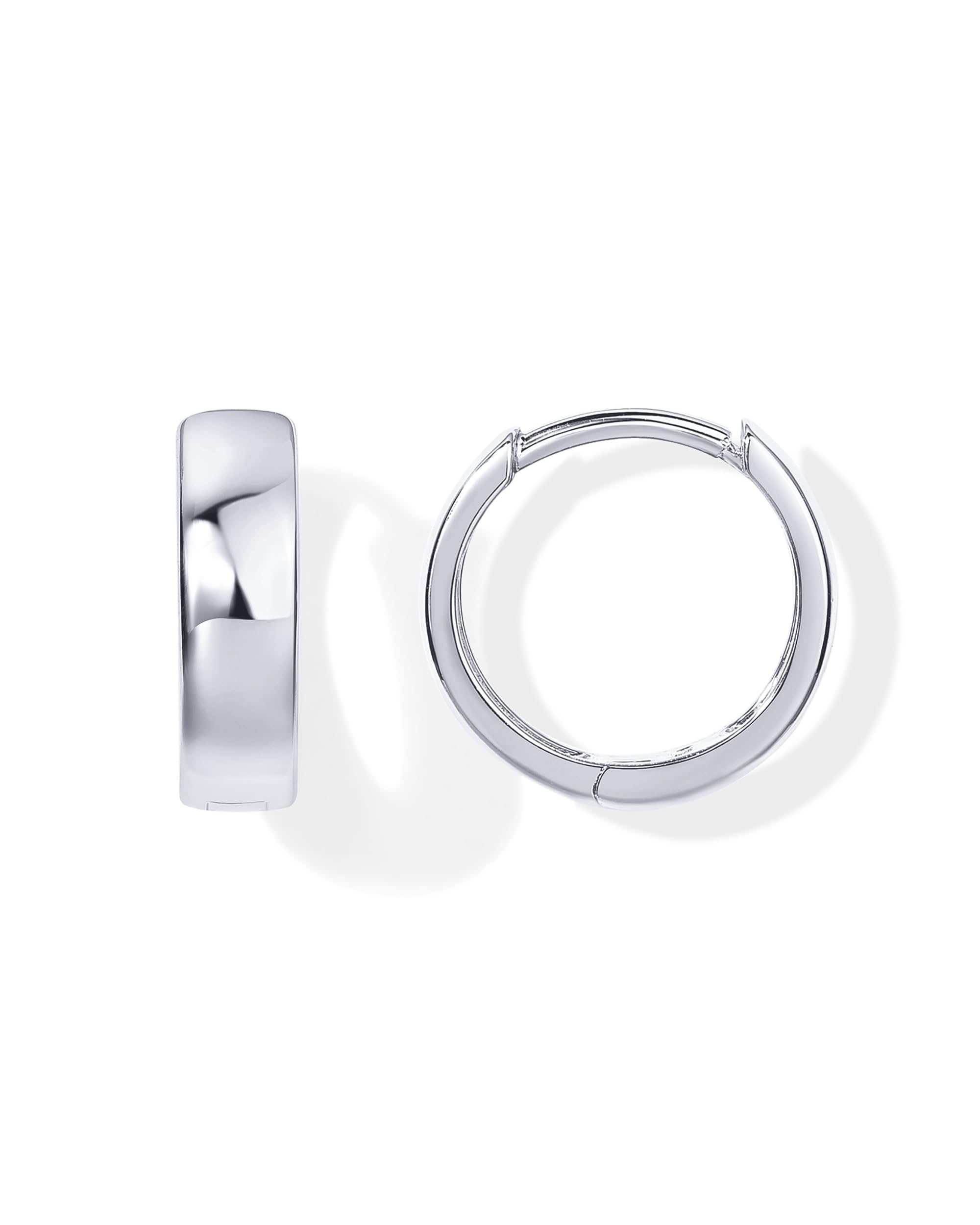 PAVOI 18K Gold Plated Sterling Silver Post Huggie Earrings - Small Hoop Earrings - Gold Vermeil for Women