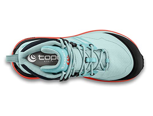 Topo Athletic Women's Trailventure 2 WP Comfortable 6MM Drop Trail Running Boots, Athletic Shoes for Trail Running, Ice/Coral, Size 8.5