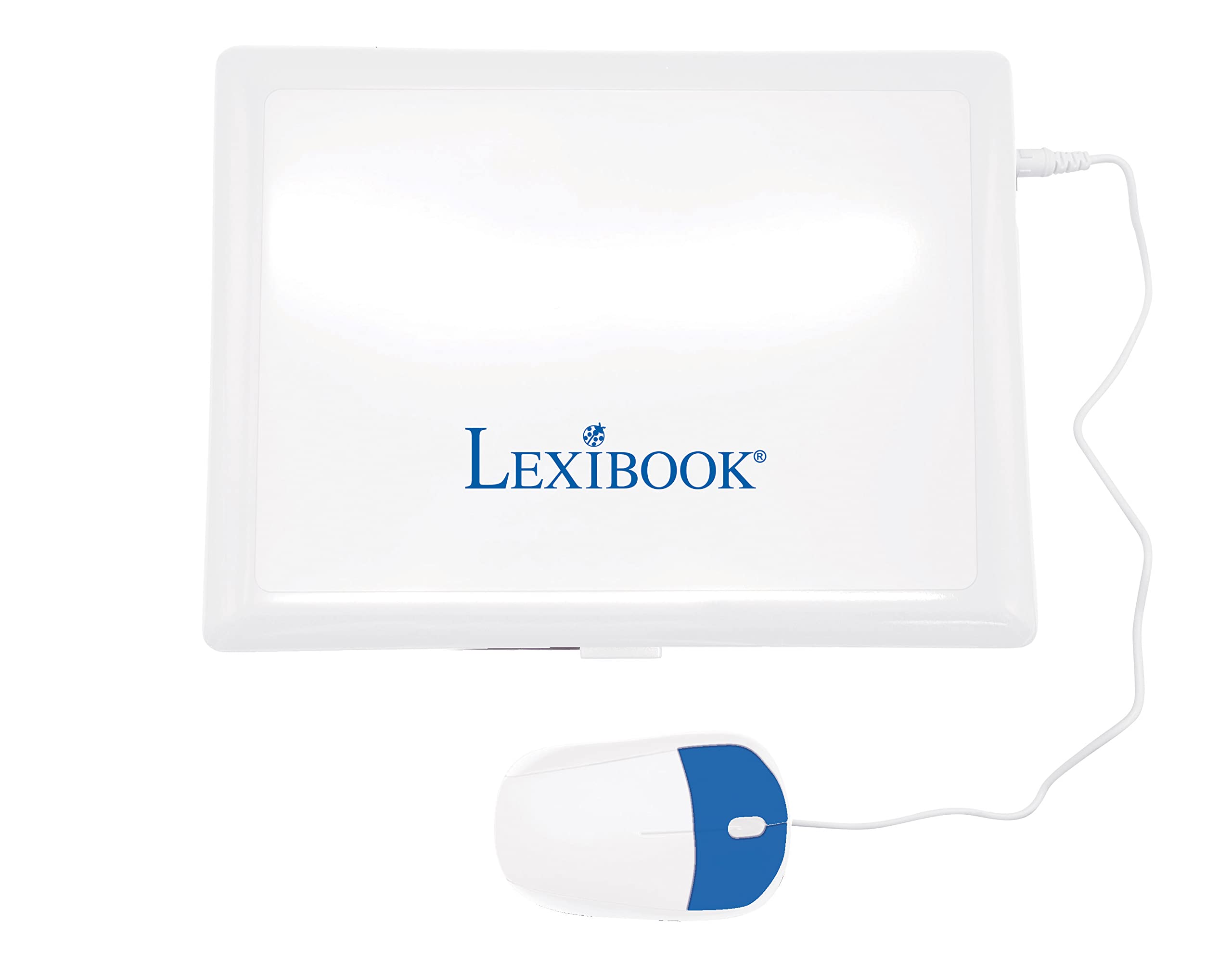 LEXIBOOK JC598i3 Educational and Bilingual Laptop German/English-Toy with 124 Activities to Learn, Play Games and Music-Blue/White