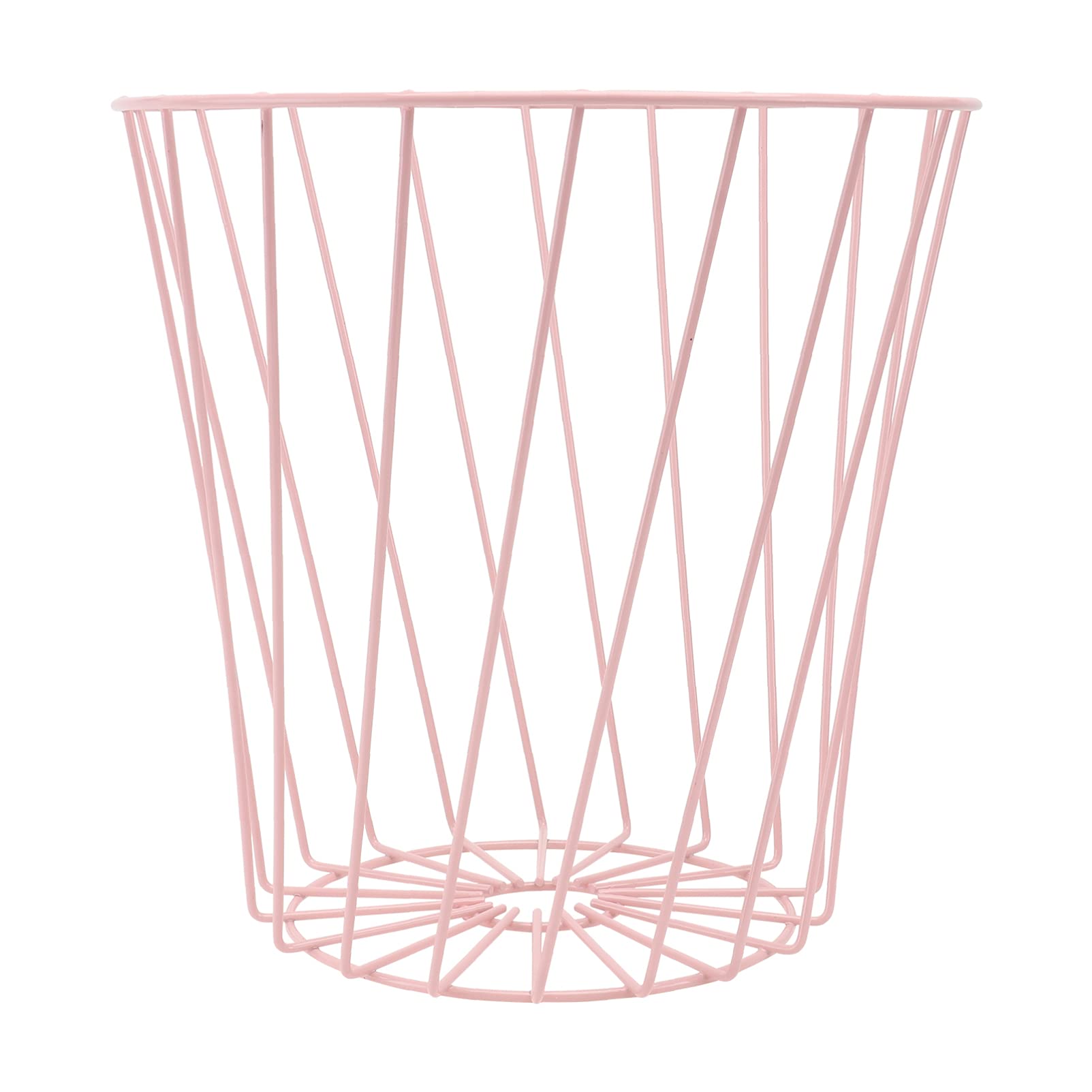 Zerodeko Home Office Decor Trash Garbage Can Wastebasket Rustic Metal Wire Hollow Litter Rubbish Container Bin for Bathroom Bedroom Kitchen Home Office Entryway Decor