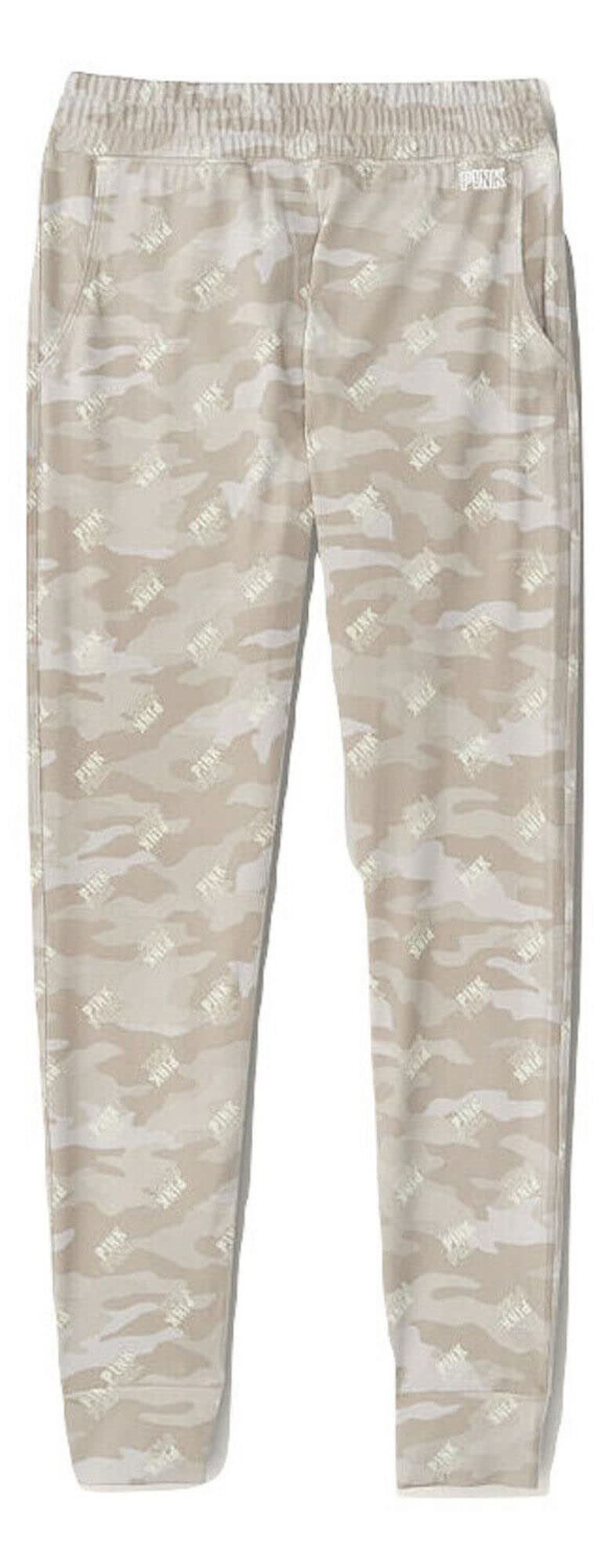 Victoria's Secret Pink Active Ultimate High Waist Jogger Grey Logo Camo Size Medium New