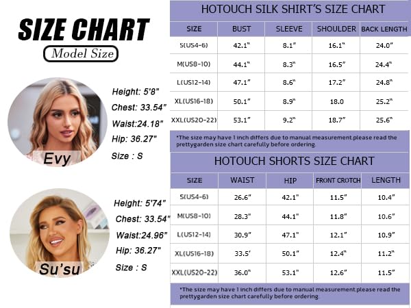 HOTOUCH Womens Silk Satin Pajamas Set Button Down Short Sleeve Sleepwear Set 2 Piece Ruffled Pjs Apricot, L