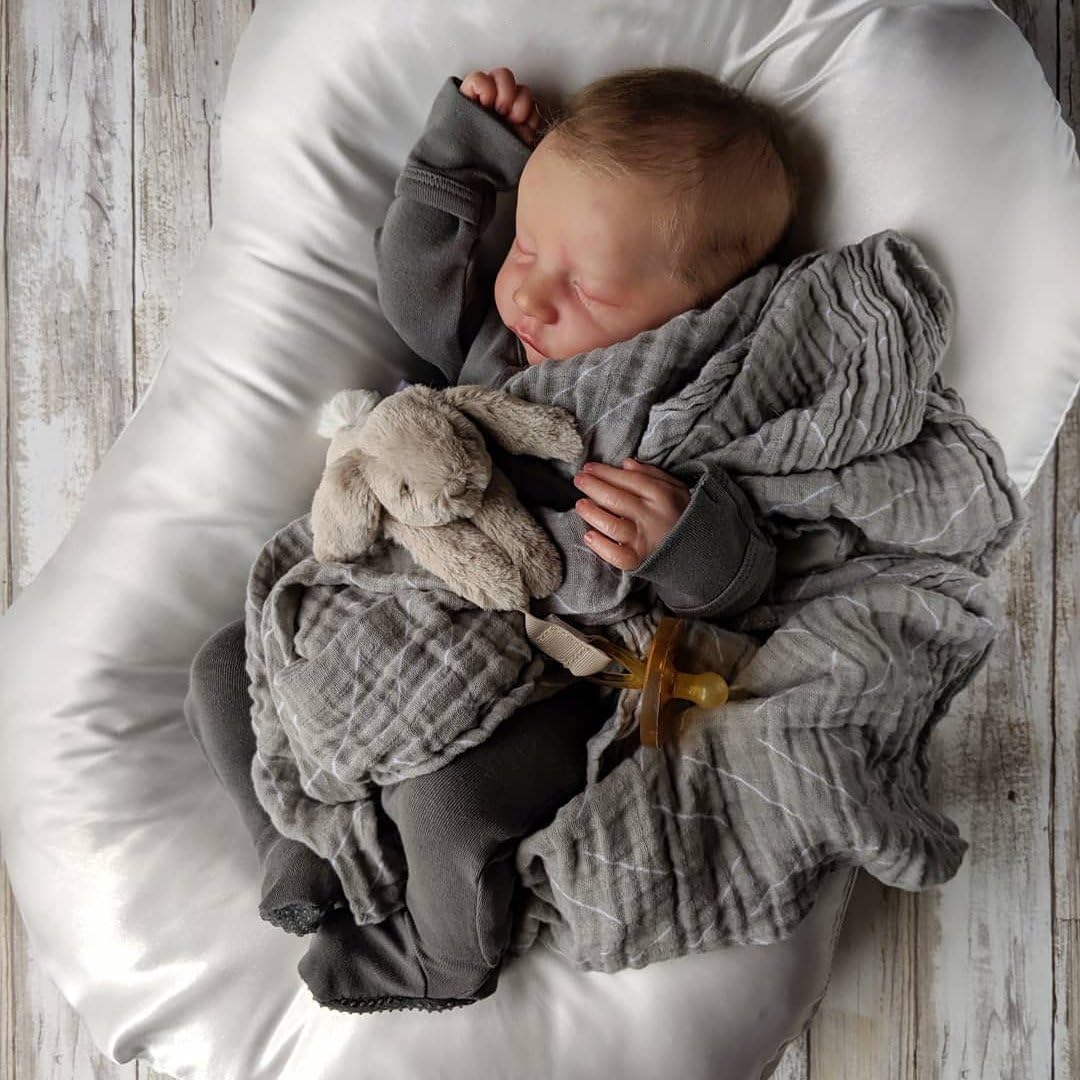 CHAREX Realistic Reborn Baby Dolls - Lifelike Newborn boy 18 inch Sleeping Real Baby Doll Handmade Weighted Soft for Kids with Gift Box