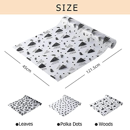 MAMUNU 3 PCS Shelf Liners for Kitchen Cabinets, Non-Adhesive EVA Drawer Liner, Waterproof and Non-Slip Refrigerator Cupboard Mat for Cabinet, Drawers, Dining Tables, Dressers(17.7" x 47.2")