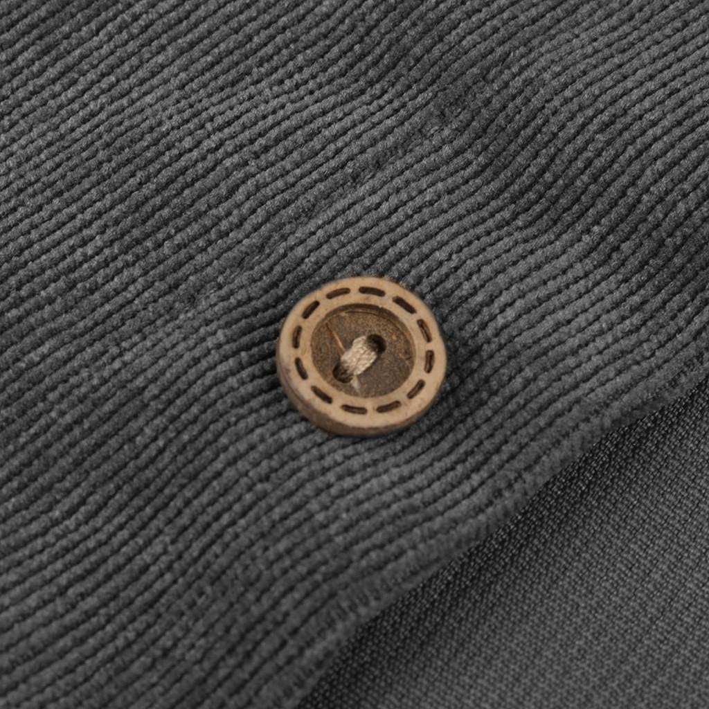 Men's Retro Corduroy Shirt Long Sleeve Button Down Jackets Big and Tall Flannel Warm Shirts Regular Fit Plain Tops M-3XL