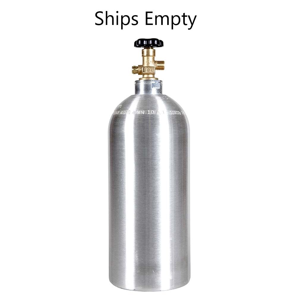 New 10 lb. Aluminum Nitrous Oxide Cylinder Tank with CGA326 Valve DOT Stamped