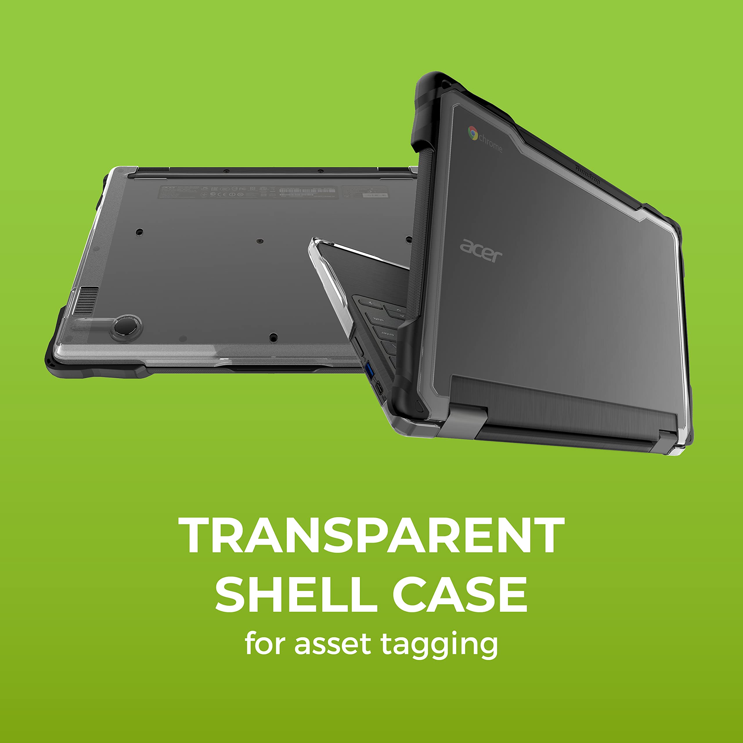Gumdrop SlimTech Case Fits Acer Chromebook Spin 511/R753T (2-in-1). Designed for K-12 Students, Teachers and Classrooms – Drop Tested, Rugged, Shockproof Bumpers for Reliable Device Protection – Black