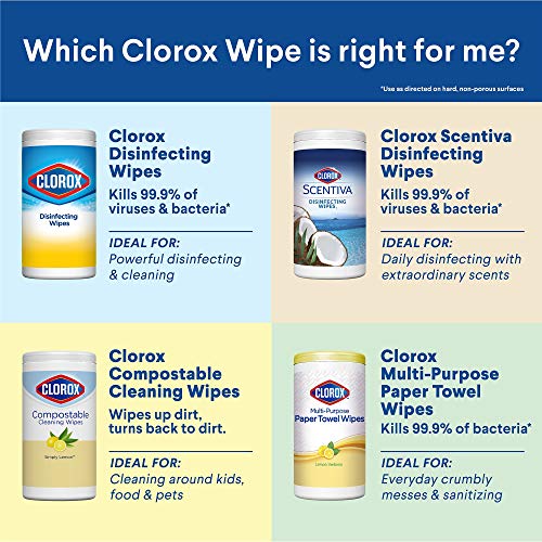 Fresh Step Clorox Disinfectant, 75 Count (Pack of 3), White, 225