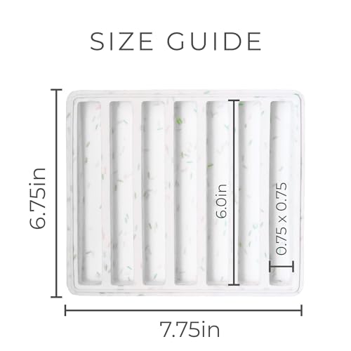 purifyou Silicone Ice Cube Tray for 40oz Stanley Tumbler Cup with Lid, 7PCS Long Ice Stick Trays, Bottle Water, Juice, Easy Push & Pop-Out Ice Maker for Freezer