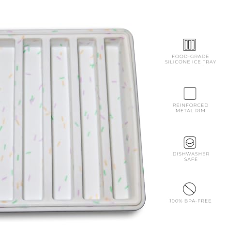 purifyou Silicone Ice Cube Tray for 40oz Stanley Tumbler Cup with Lid, 7PCS Long Ice Stick Trays, Bottle Water, Juice, Easy Push & Pop-Out Ice Maker for Freezer