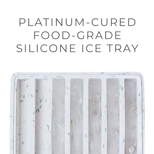 purifyou Silicone Ice Cube Tray for 40oz Stanley Tumbler Cup with Lid, 7PCS Long Ice Stick Trays, Bottle Water, Juice, Easy Push & Pop-Out Ice Maker for Freezer