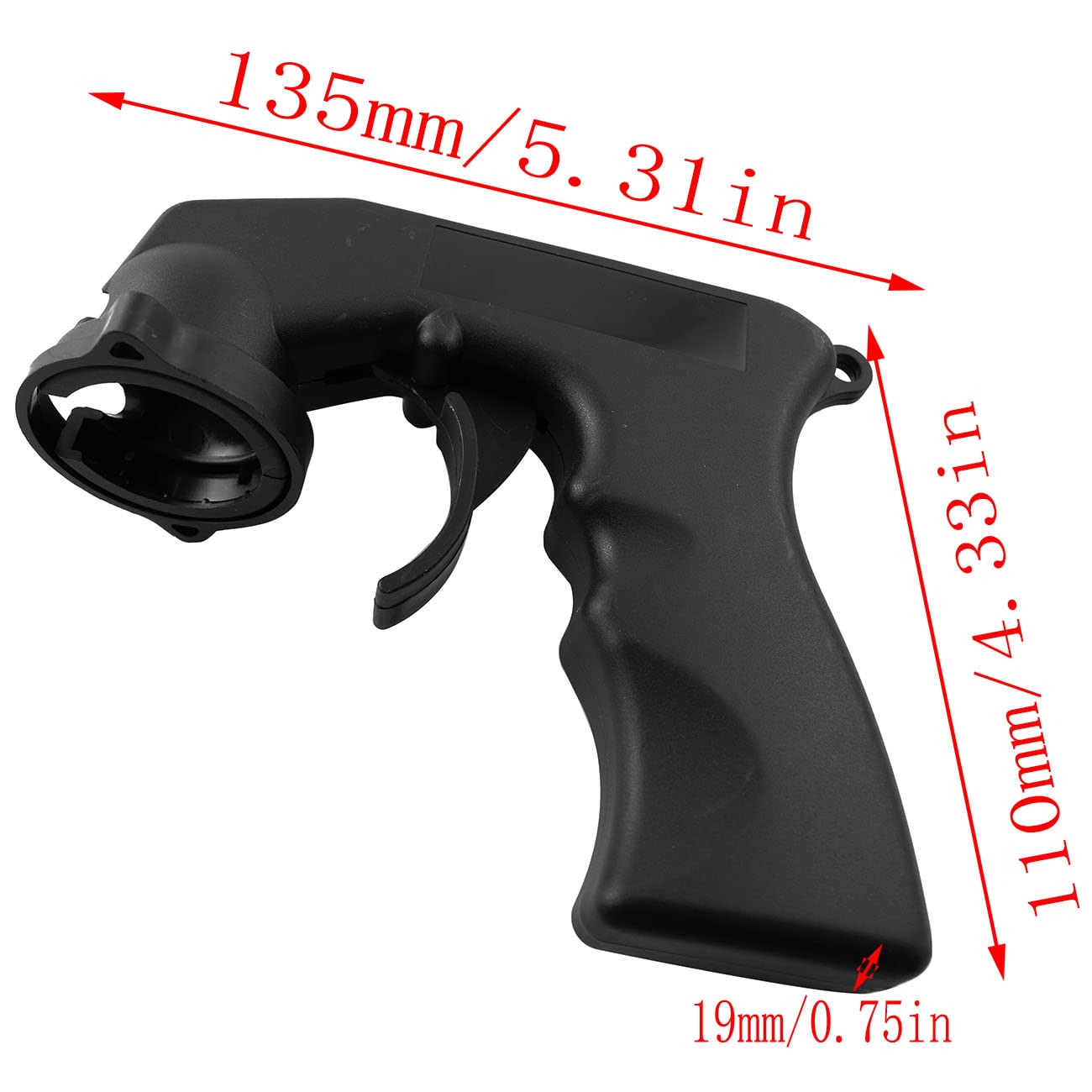 Can Spray Handle LQ Industrial 2PCS Black Instant Aerosol Spray Triggers Spray Adapter for Painting Spray Grip