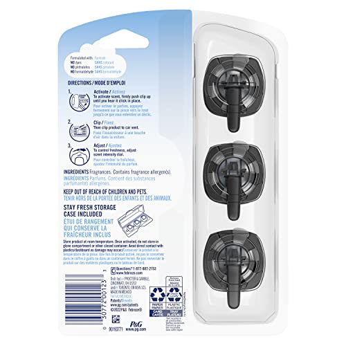 Febreze Old Spice Car Air Fresheners, Old Spice Scent, Odor Fighter for Strong Odor, Car Vent Clips (3 Count)