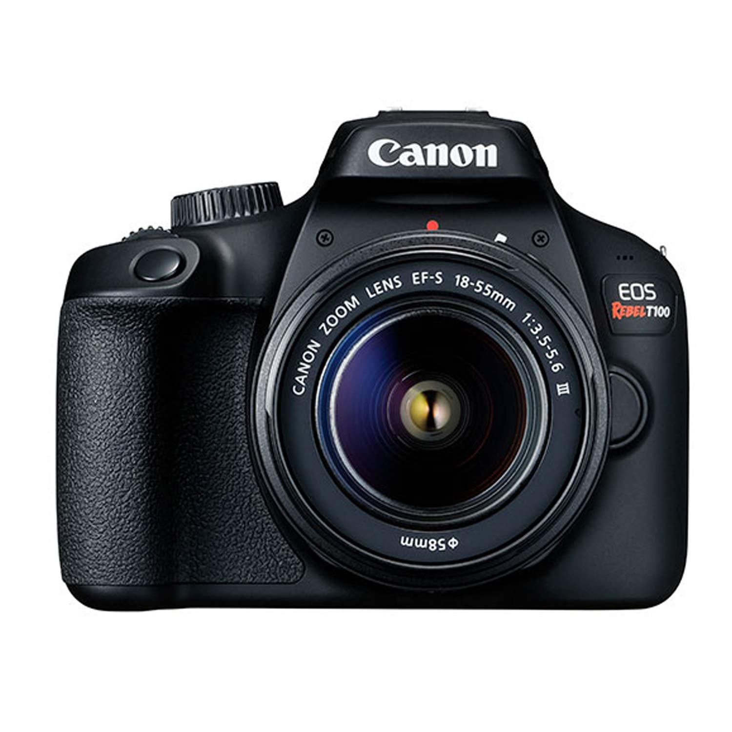 Canon EOS Rebel T100 DSLR Camera w/EF-S 18-55mm F/3.5-5.6 Zoom Lens + 128GB Memory + Case + Tripod + Filters (36pc Bundle)