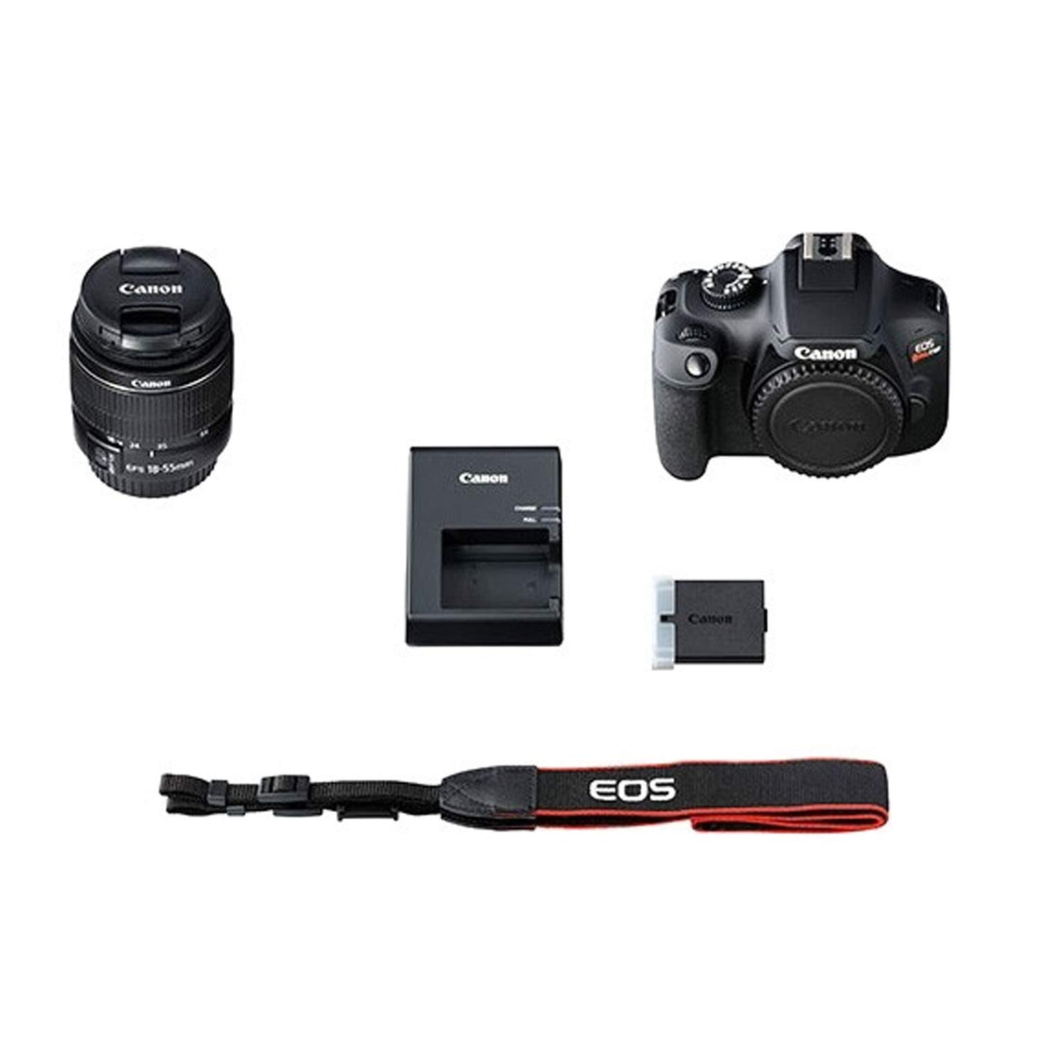 Canon EOS Rebel T100 DSLR Camera w/EF-S 18-55mm F/3.5-5.6 Zoom Lens + 128GB Memory + Case + Tripod + Filters (36pc Bundle)