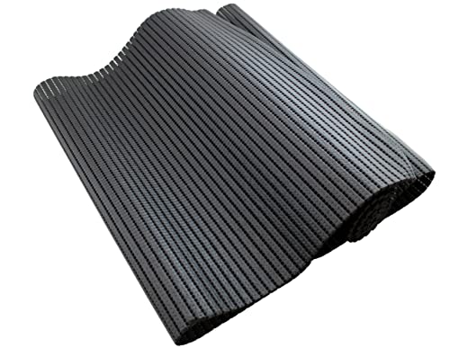 Professional Grade Heavy Duty Anti-Slip Mat Non Skid - Shelf and Drawer Liner 18" x 78.75" - Trim to Fit Black