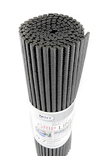 Professional Grade Heavy Duty Anti-Slip Mat Non Skid - Shelf and Drawer Liner 18" x 78.75" - Trim to Fit Black