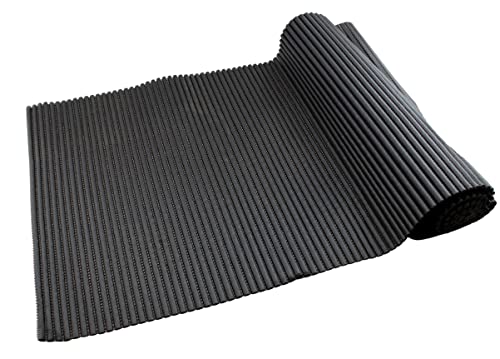 Professional Grade Heavy Duty Anti-Slip Mat Non Skid - Shelf and Drawer Liner 18" x 78.75" - Trim to Fit Black