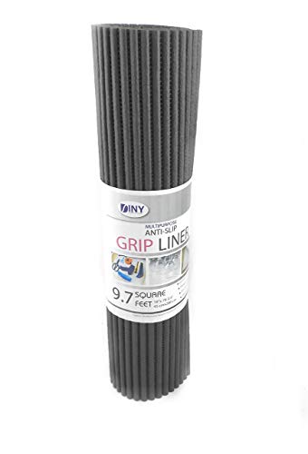 Professional Grade Heavy Duty Anti-Slip Mat Non Skid - Shelf and Drawer Liner 18" x 78.75" - Trim to Fit Black