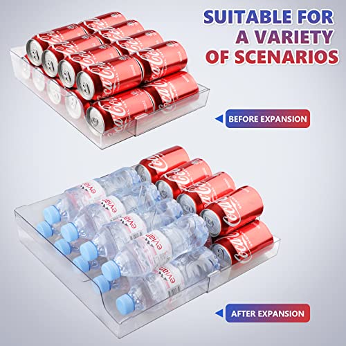 knmkisk Can Drink Holder Storage 1 Pack Wide Foldable Plastic Kitchen Water Bottle Refrigerator Bin,with Lid for Fridge, Pantry, Freezer Holds