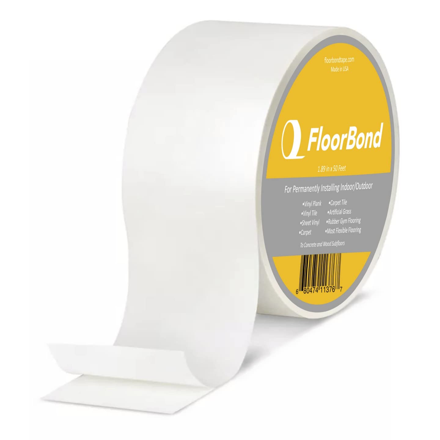 FloorBond Double-Sided Tape for Installing Flexible Flooring (Vinyl, Carpet, Gym Flooring, Artificial Grass)