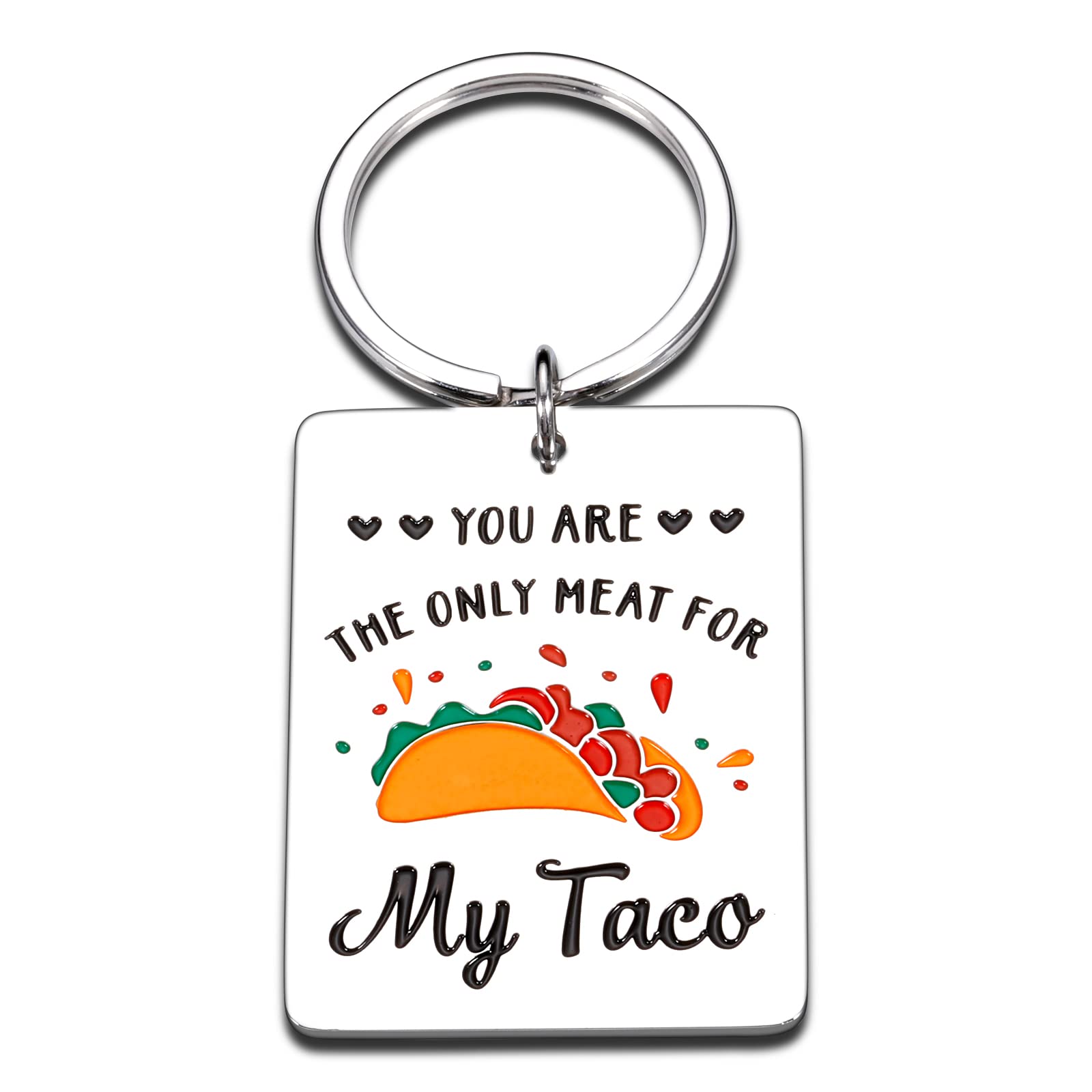 Valentines Day Gifts for Him Boyfriend Girlfriend Husband Wife Birthday Anniversary Taco Gifts Keychain from Hubby Fiance Weeding Funny Cute Sentimental Engagement Naughty Keychin for Soulmate
