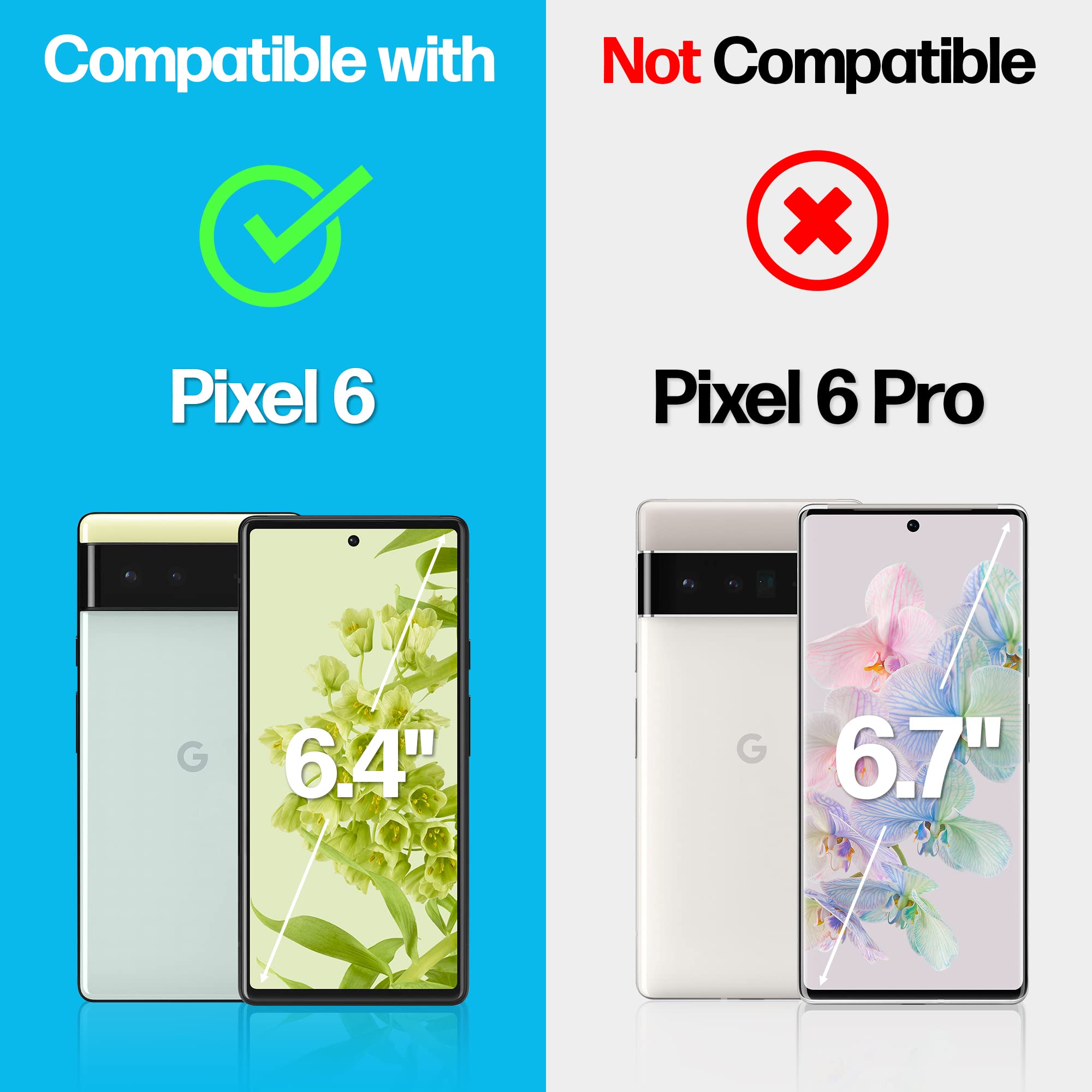 Power Theory Screen Protector for Google Pixel 6 [2 Pack] with Easy Install Kit [Premium Tempered Glass for Pixel6]