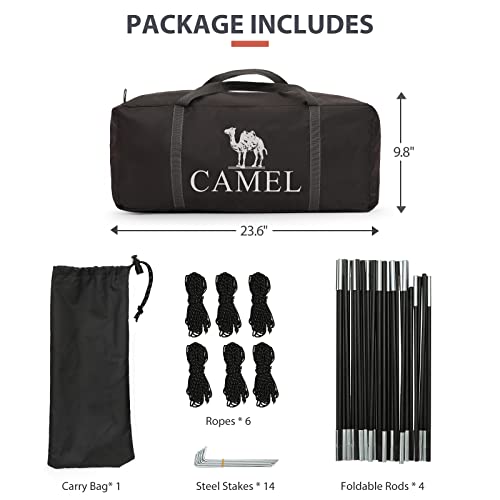 CAMEL CROWN Tents for Camping 7/8 Person Waterproof Easy Setup Folding Camping Tent with 2 Door
