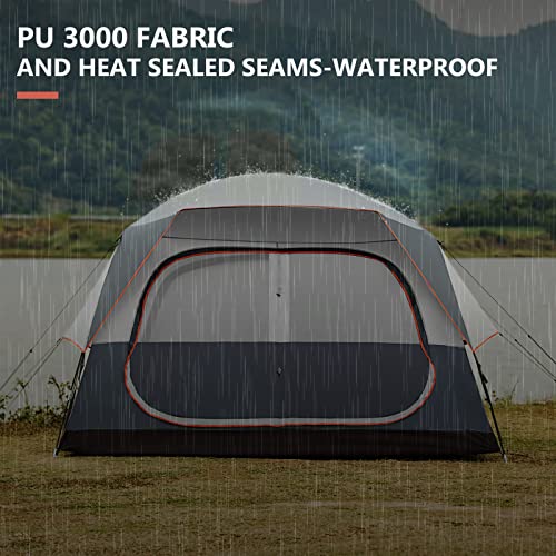 CAMEL CROWN Tents for Camping 7/8 Person Waterproof Easy Setup Folding Camping Tent with 2 Door