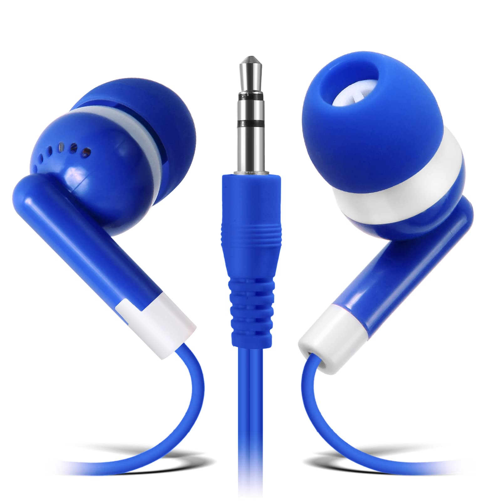 Keewonda Wired Classroom Earbuds for School 50 Pack Bulk Earbuds Headphones for Kids Classoom Students Multipack Earphones for iPad Chromebook Laptops