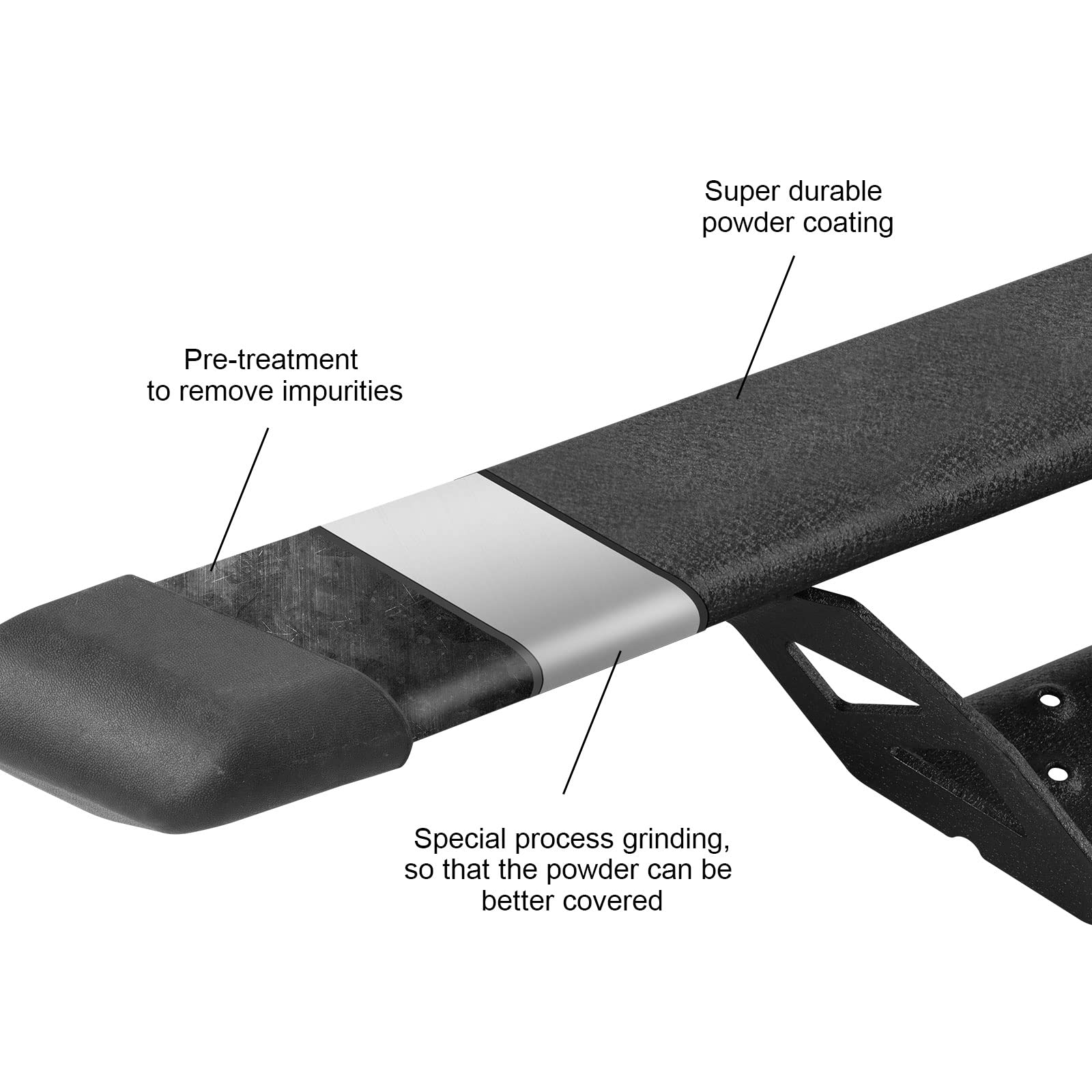OTHOWE Running Boards Compatible with 2005-2023 ToyotaTacoma Double Cab/Crew Cab with 4 Full-Size Doors (Driver and Passenger Side), Tacoma Step Bars Drop Step Style, 3 Inches.