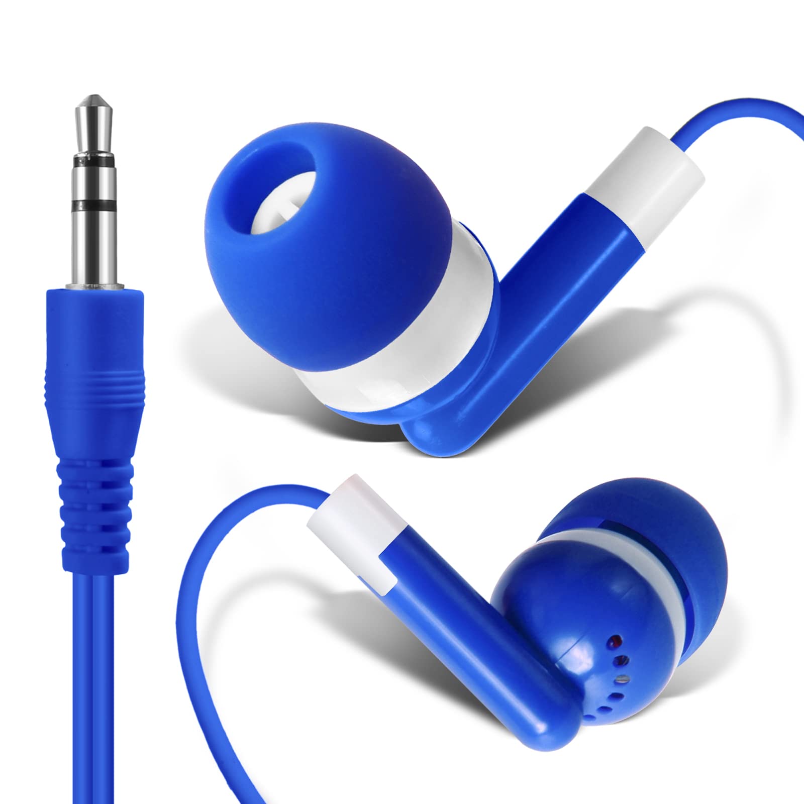 Keewonda Wired Classroom Earbuds for School 50 Pack Bulk Earbuds Headphones for Kids Classoom Students Multipack Earphones for iPad Chromebook Laptops