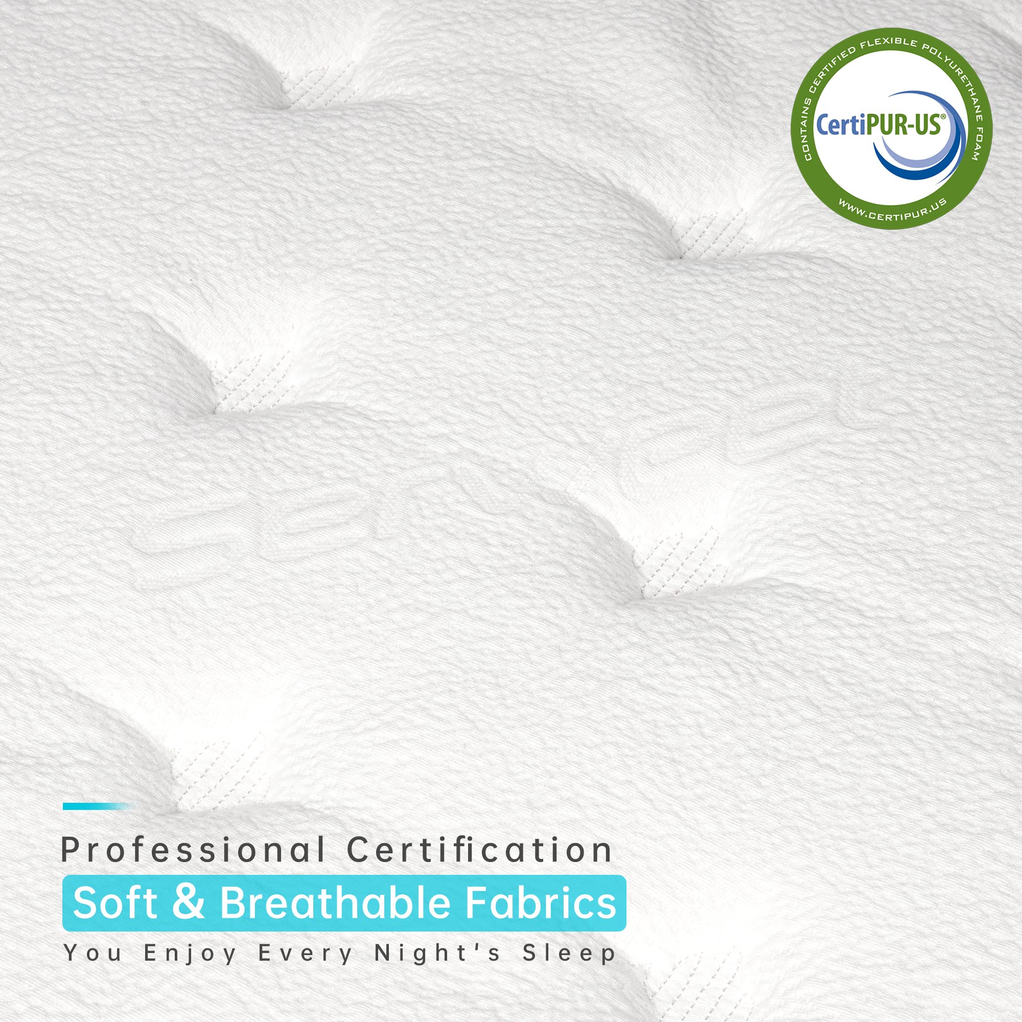 Serweet Full Mattress 12 Inch, Memory Foam Cooling Hybrid Mattress in a Box, 5-Zone Pocket Innerspring Mattress for Pressure Relief, Medium Firm Feel, No-Risk 100-Night Trial