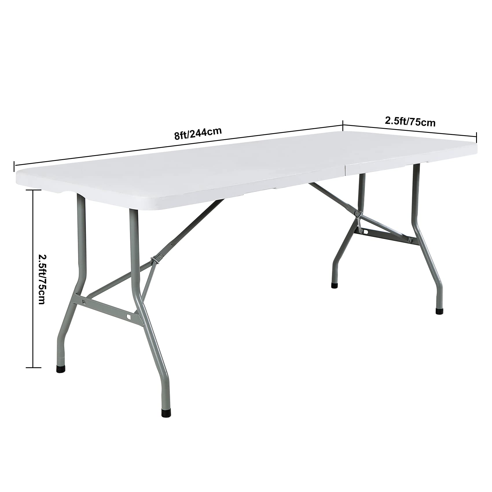 FORLIFE Spandex Table Covers 8ft,Fitted Tablecloth for 8ft Rectangular Tables, Stretch Patio Table Covers, Universal Spandex Table Cover for Wedding, Banquet, Party (8ft, Black)