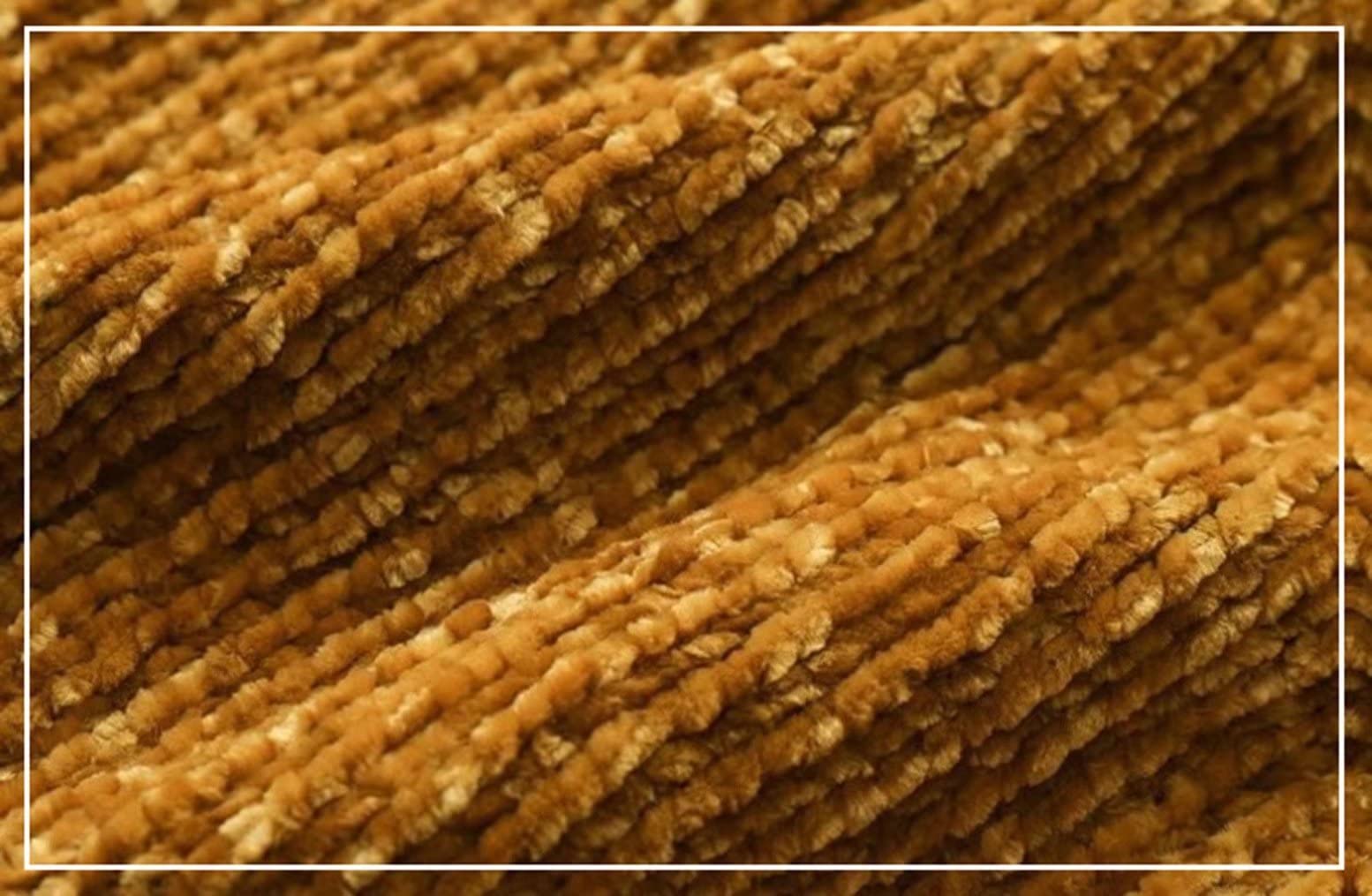 YUYOYE 100% Micro Polyester Soft Velvet Yarn Blanket Yarn for Crochet and Knitting, Chenille Yarn -Dark Caramel