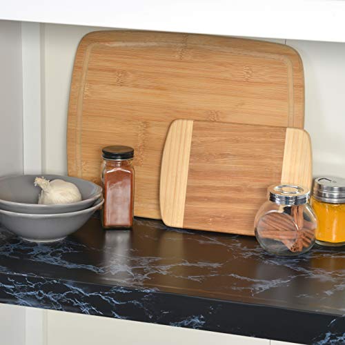 Con-Tact Brand Creative Covering Self-Adhesive Vinyl Drawer and Shelf Liner, 18" x 20', Black Marble