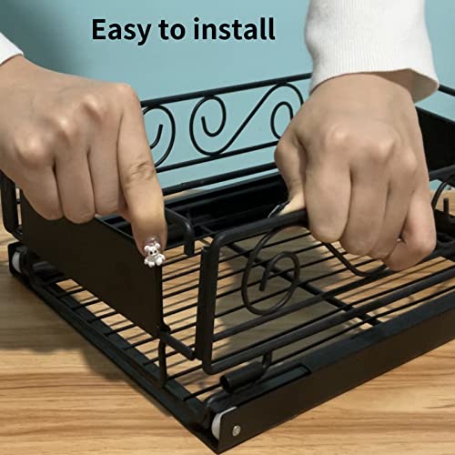 TALVADI Under Sink Organizer, Sliding Cabinet Basket Organizer, Pull Out Cabinet Organizer 2-Tier Under Cabinet Storage, Multi-Use for Under Kitchen Bathroom Sink Organizers & Storageā¦