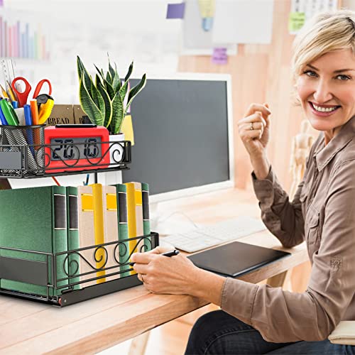 TALVADI Under Sink Organizer, Sliding Cabinet Basket Organizer, Pull Out Cabinet Organizer 2-Tier Under Cabinet Storage, Multi-Use for Under Kitchen Bathroom Sink Organizers & Storageā¦