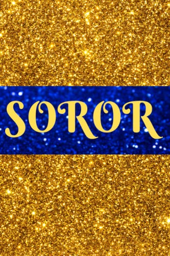 Blue and Gold Glitter Soror Journal: Sigma Gamma Rho inspired