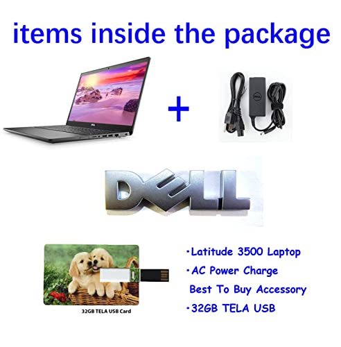 Dell Latitude 3500 Business Laptop, 15.6" HD, 10th Gen Intel Quad Core i5-10310U, 16GB DDR4 RAM, 1TB NVMe M.2 SSD, 500GB HDD, Windows 10 Pro, WiFi, Bluetooth, Webcam, USB-C, HDMI, VGA, (Renewed)