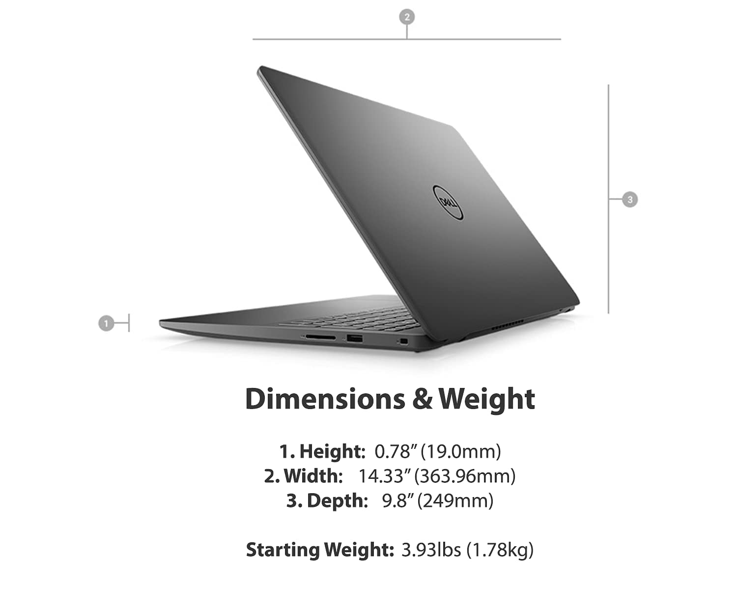 Dell Vostro 3500 15.6-inch Laptop - Intel Core i5-1135G7 - 16GB RAM - 512GB SSD + 1TB HDD - HDMI - Win10 Pro (Renewed)